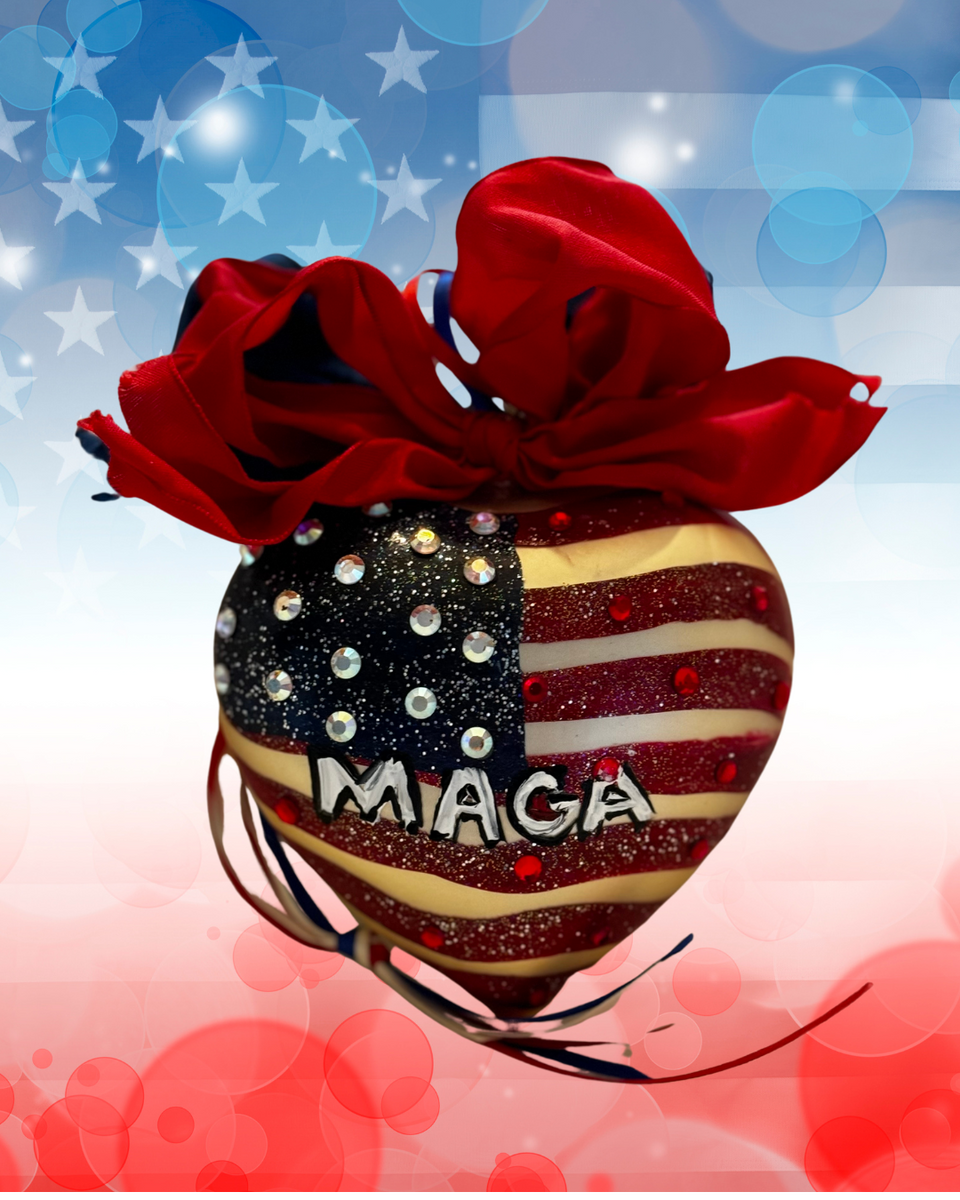 MAGA LIMITED EDITION HEART SHAPED ORNAMENT – NATALIE SARABELLA