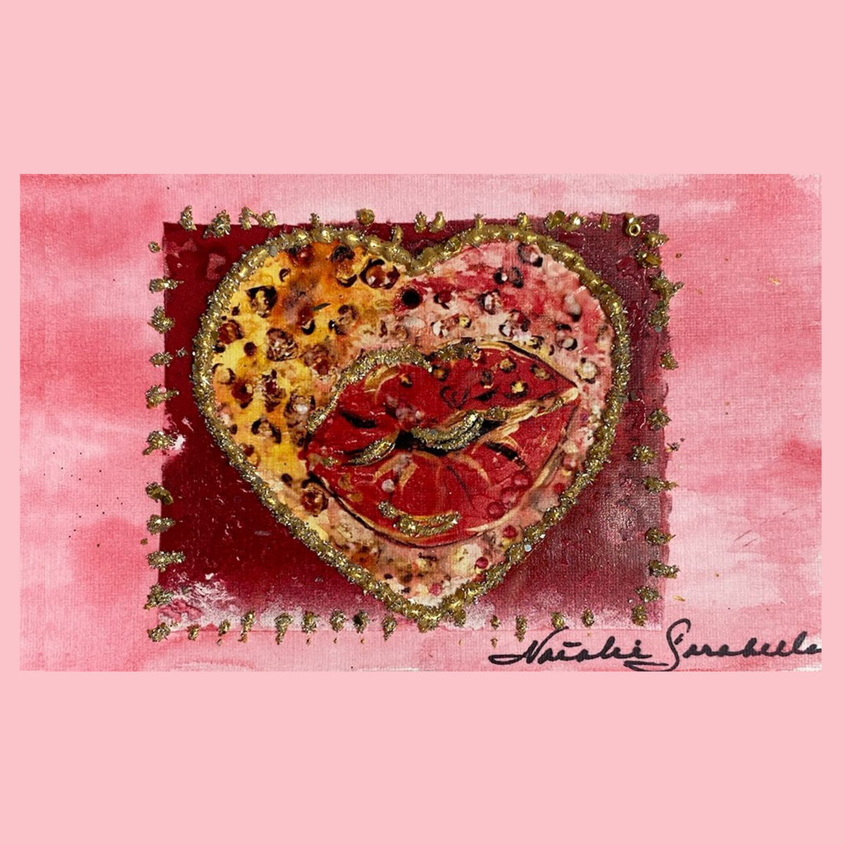 HEART LIPS CARD – NATALIE SARABELLA